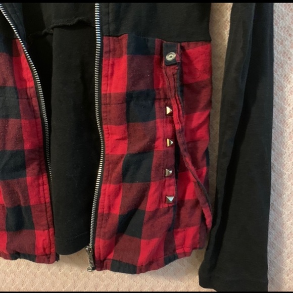 Tripp nyc | Tops | Emo Red Buffalo Plaid Hoodie | Poshmark